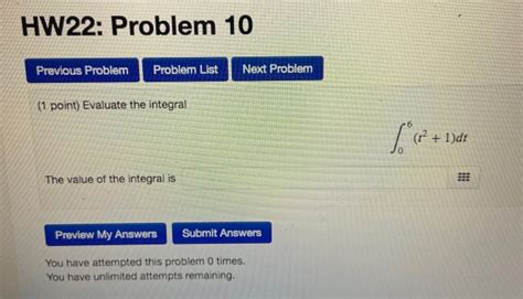Solved Hw22 Problem 9 Previous Problem Problem List Next