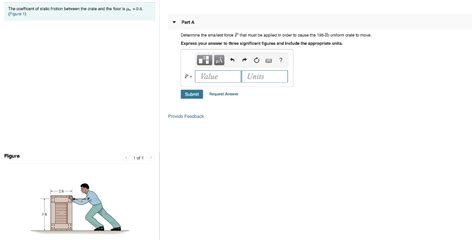 Solved The Coefficent Of Static Friction Between The Crate