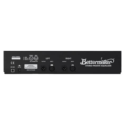 Bettermaker Stereo Passive Equalizer Golden Age Music Bettermaker Stereo Passive Equalizer Golden Age Music