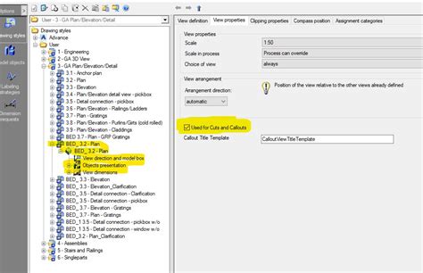drawing style not selectable for sections autodesk community