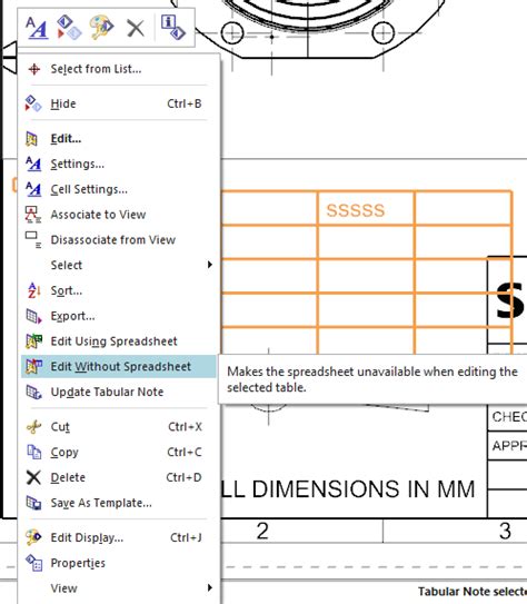 Nx 12 Tabular Note How To Disable Edit With Spreadsheet Eng Tips