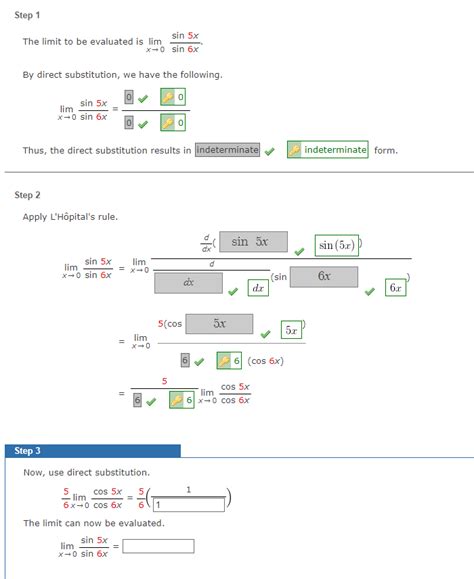 Solved The Limit To Be Evaluated Is Limx→0sin6xsin5x By