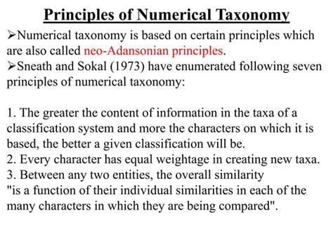 Numerical Taxonomy Plant Taxonomy Pptx Biological Sciences Science
