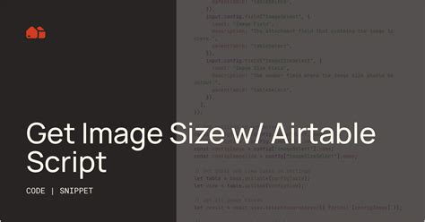 Get Image Size W Airtable Script Snippet No Code Supply Co