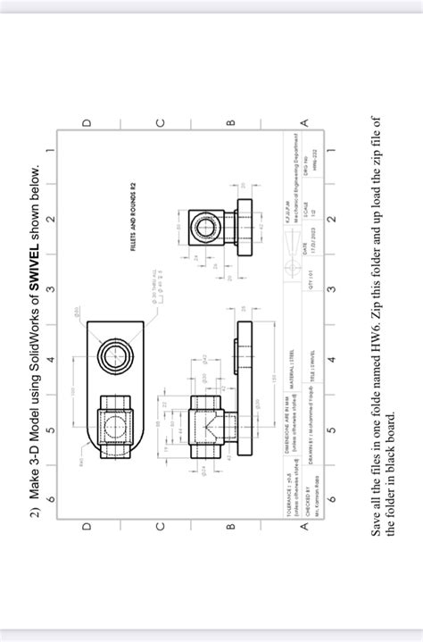 Solved Convert The D Into D Using Solidwork Chegg