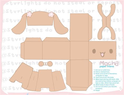 Sanrio Mocha Paper Friend Custom Paper Dolls Printable Diy Crafts Paper Doll Template
