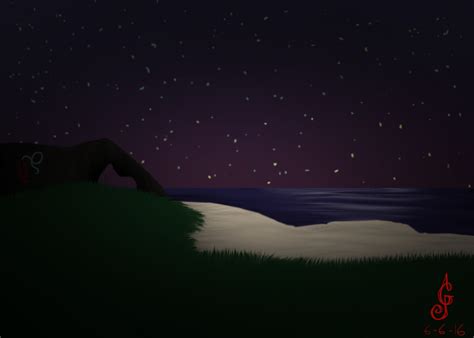 Grass Lands Night Beach By Atigoldenpanther On Deviantart