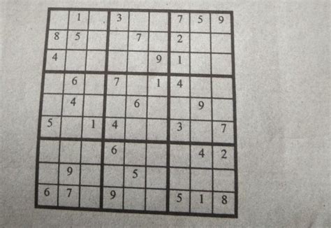 Who Has Played Sudoku Sudoku Is A 3 X 3 Puzzle Such That Numbers 1 To 9 Areplaced In Each Of