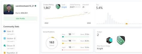 Vansh Motwani On Linkedin Leetcode Dsa Coding Faang 33 Comments