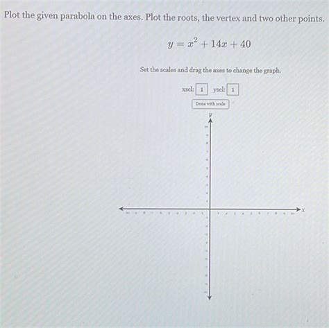 Plot The Given Parabola On The Axesplot The Roots The Vertex And Two