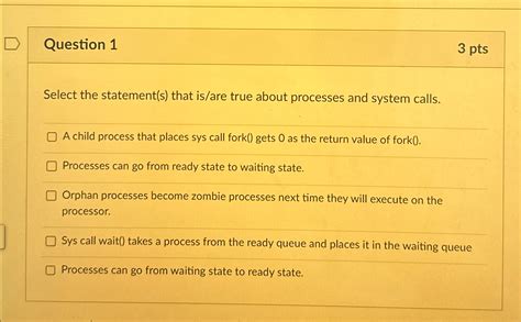 Solved Question 13 ﻿ptsselect The Statements ﻿that Isare