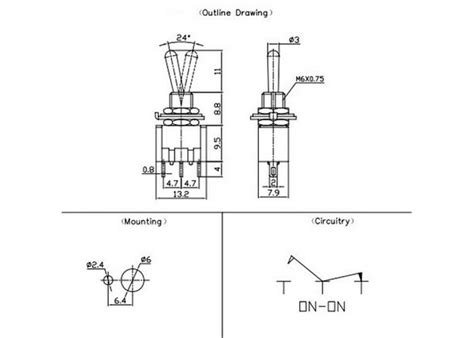 Toggle Switch Spst 3a Dc Simple On Off Switch