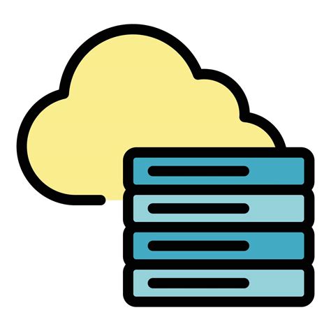 Server Data Cloud Icon Vector Flat 27151904 Vector Art At Vecteezy