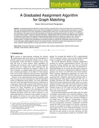 A Graduated Assignment Algorithm For Graph Matching PDF