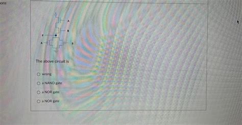 solved the above circuit is wrong a nand gate a nor gate a