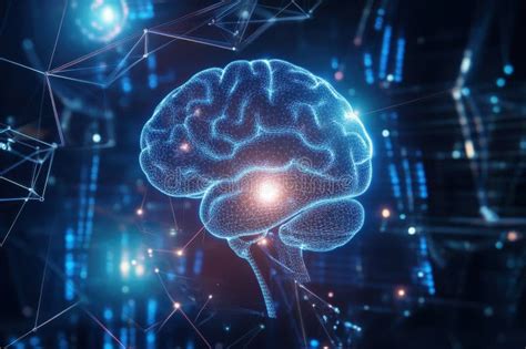 Digital Representation Of A Brain With Neural Connections In A