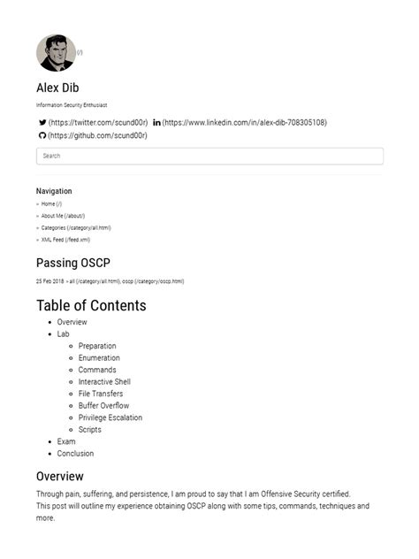 Passing Oscp Pdf Pdf File Transfer Protocol Shell Computing