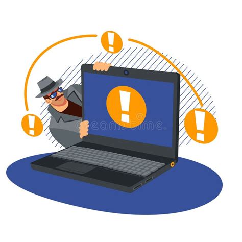 Digital Spy Detective In Computer Phishing And Hacking Laptop Secret
