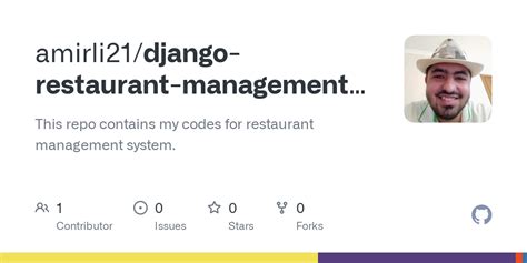 Github Amirli21 Django Restaurant Management System This Repo Contains My Codes For