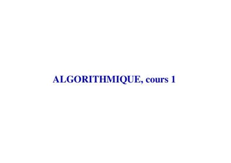 Algorithme trouver ère Mathématiques