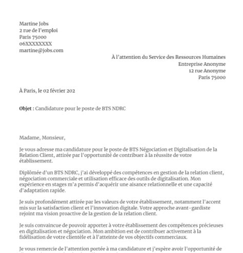 Exemple De Lettre De Motivation Pour Un Bts Communication Bts Distance Et Par