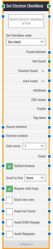 Set Electron Checkbox Electron Blocks Leapwork Documentation