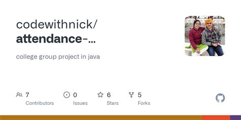 GitHub Codewithnick Attendance Management System College Group Project In Java