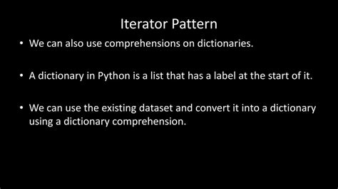 iterator pattern comprehensions ppt download