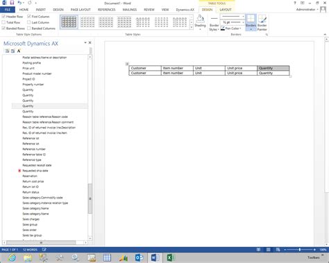 create reports for dynamics ax from within word dynamics ax tip of