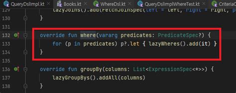 where 메소드 리팩토링 Issue line kotlin jdsl GitHub