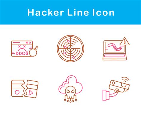 Hacker Vector Icon Set 21458876 Vector Art At Vecteezy