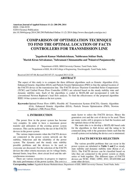 pdf comparison of optimization technique to find the optimal location