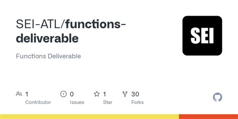 GitHub SEI ATL Functions Deliverable Functions Deliverable