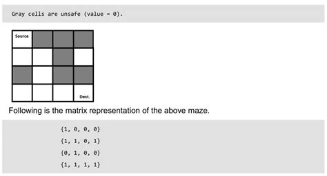 Solved Java Help A Maze Is Given As Nn Binary Matrix Of