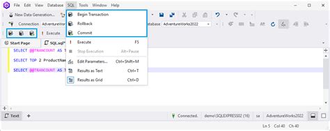 Execute Sql Statements