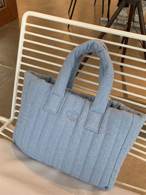 시엔느 패딩백 신상 데님 블루 후기 너무 귀여워 💙 네이버 블로그