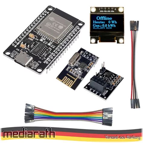 opendtu hoymiles diy kit esp32 display nrf24l01 modul socket kabel eur 18 99