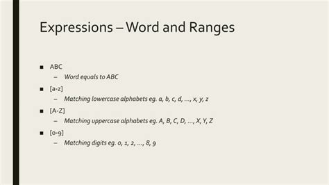 regular expression ppt