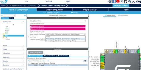 Pvd On Stm32l4 With External Input Stmicroelectronics Community