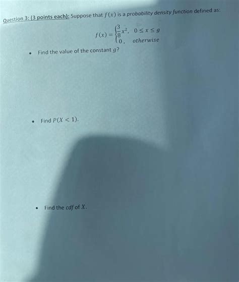 Solved Question 3: ( 3 points each): Suppose that f(x) is a | Chegg.com