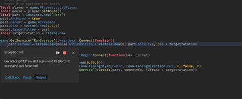 Getting Part To Follow Mouse When Tweening Scripting Support