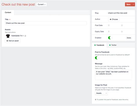 Social Poster Entry Widget Verbb