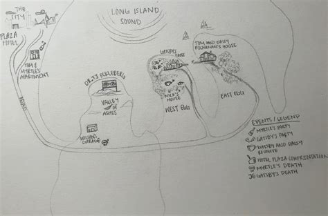 Map With Legend The Great Gatsby Multigenre Project