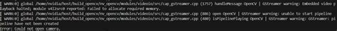failed to allocate required memory for usb cam in jetson nano jetson
