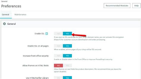 Enabling The Use Of SSL In PrestaShop HostArmada