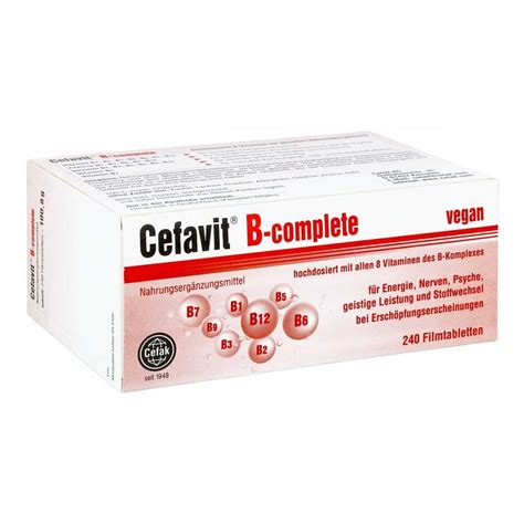 Cefavit B Complete Film Coated Tablets Boost Energy And Immune Health