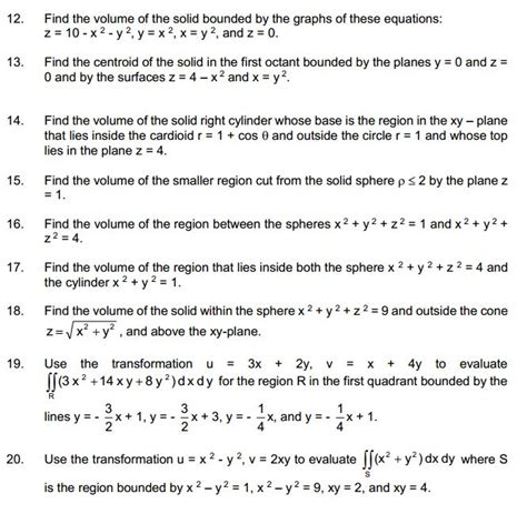 solved find the volume of the solid bounded by the graphs of