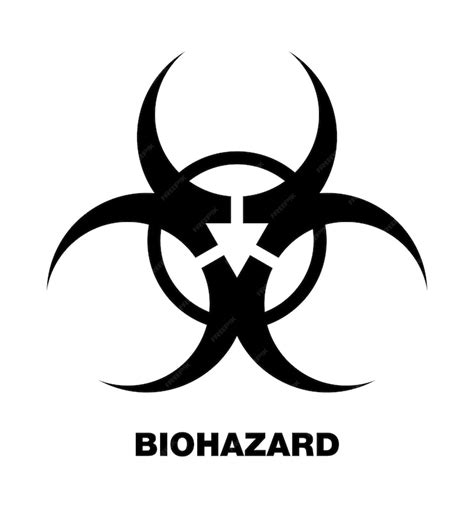 Premium Vector Biohazard Biological Hazard Warning Sign Or Symbol
