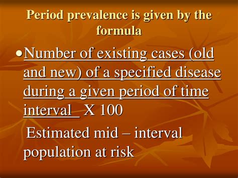 Prevalence Formula Biostatistics 5 5 Measures Of Frequency