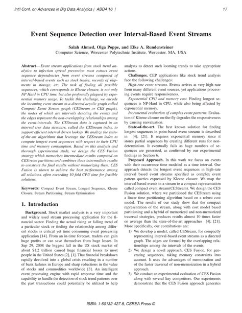 Pdf Event Sequence Detection Over Interval Based Event Streams